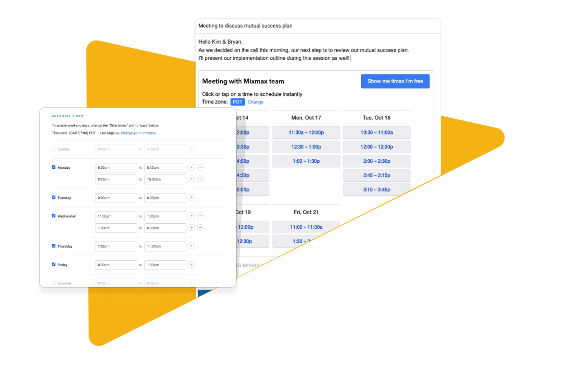 One-Click Meeting Scheduler and Follow-up Reminder | Mixmax